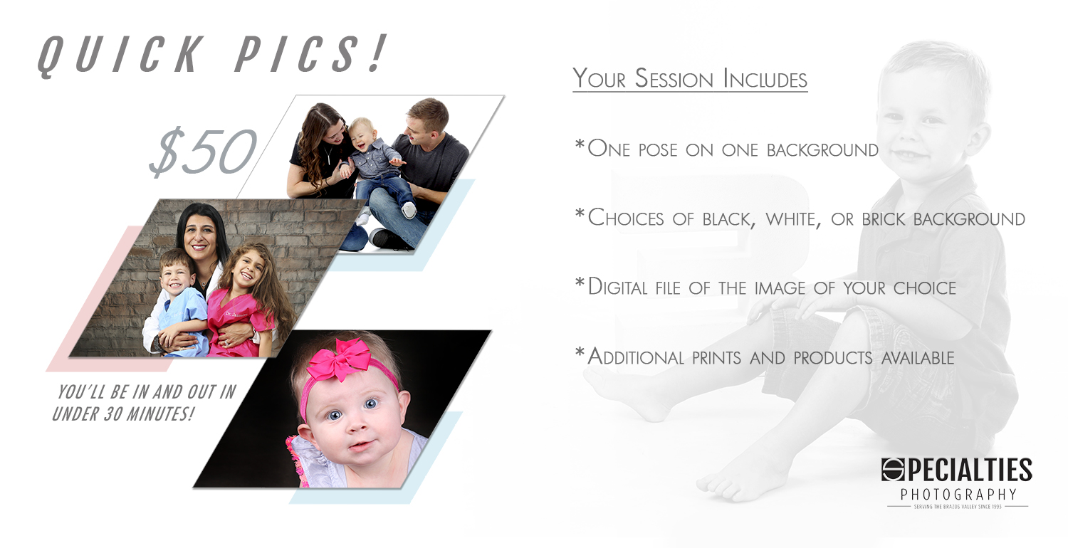 Quick Pics Session - Online Scheduling - www.specialphoto.com